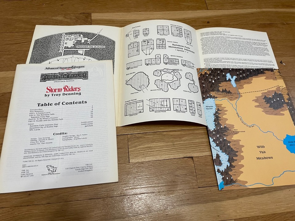 Advanced Dungeons & Dragons Storm Riders w/map Forgotten Realms ...