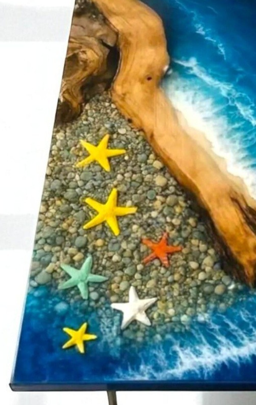 Resin Rock Epoxy Table /Ocean Wave Dining Table / Buy Coffee Table Top ...