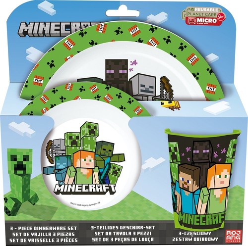 Gift Set 3 Pieces Mojang Minecraft For Babies In Food Grade Plastic ...