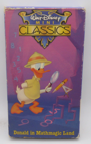 DISNEY MINI CLASSICS: DONALD IN MATHMAGIC LAND ANIMATED VHS VIDEO, FUN ...