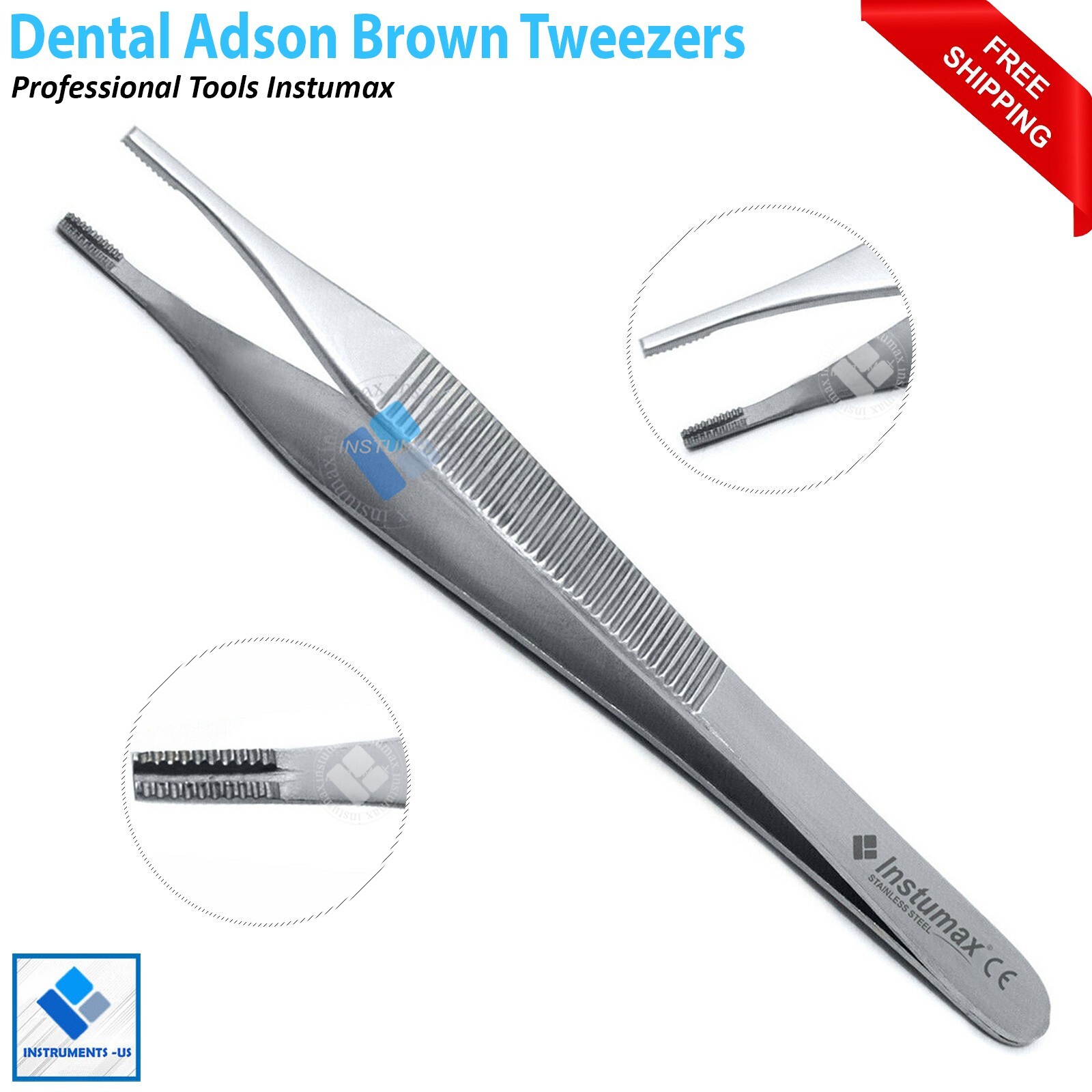 Adson Tissue Forceps Surgical Thumb Tweezers Serrated Tip 12cm New ...