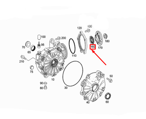 NEW MERCEDES-BENZ E W213 FRONT AXLE FLANGE SEAL A0169975146 ORIGINAL NO ...