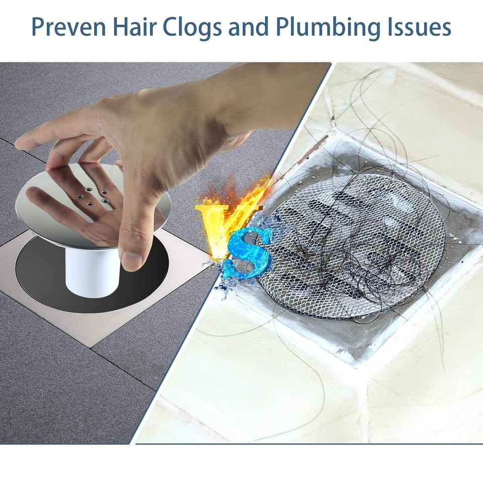 UK Shower Drain Trap Cover Shower Plughole Cover 115mm Plug Drain ...