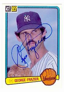 George Frazier autographed baseball card (New York Yankees) 1983 ...