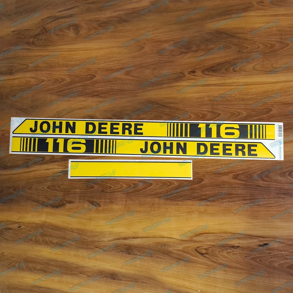 John Deere 116 Logo Laminated Vinyl Stripes Decals Stickers Kit | eBay