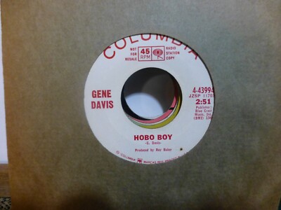 GENE DAVIS HOBO BOY & AN OPEN LETTER TO COUNTRY MUSIC DJ'S PROMO EXC 45 ...