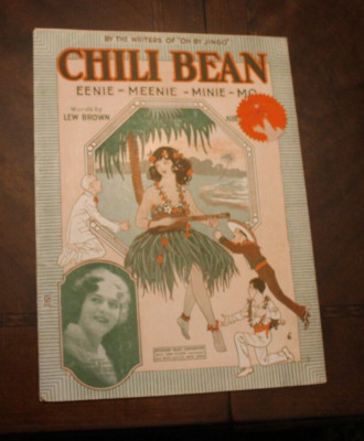 Chili Bean ~ 1920 Broadway Music Sheet Music | eBay