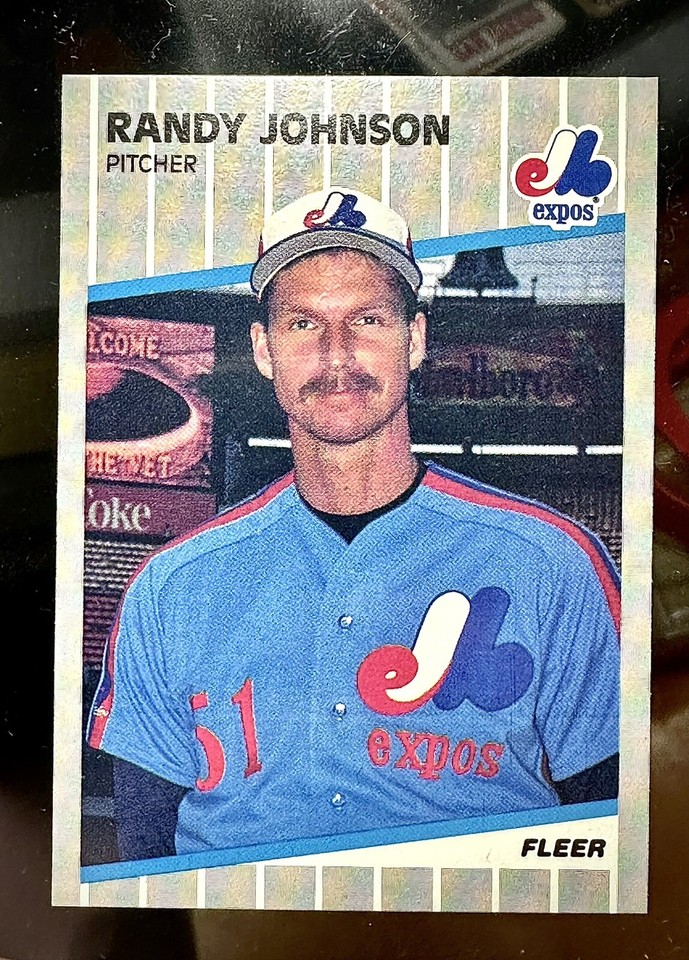 1989 Fleer Randy Johnson 381 Marlboro Sign MINT DEAD CENTERED ...