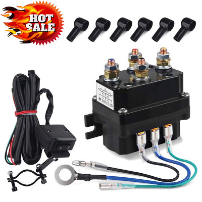 12V 250A Winch Relay Winch Solenoid Contactor Winch Rocker Thumb Switch ...