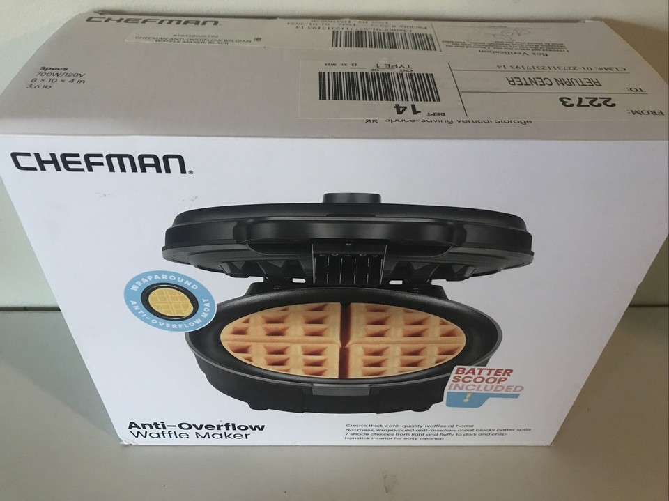 ***Chefman Anti-Overflow Waffle Maker w/Shade Selector**** | eBay