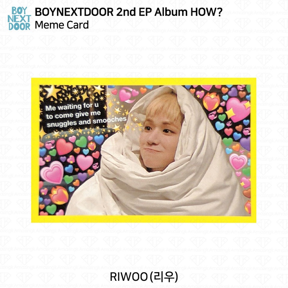 BOYNEXTDOOR 2nd EP Album HOW? Photocard Postcard Polaroid Meme Card ...