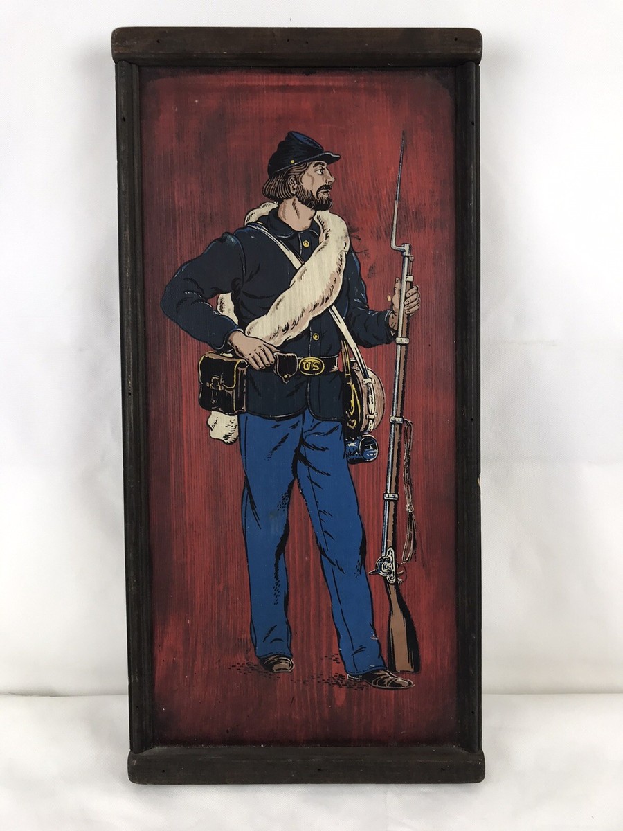 Union And Confederate Painting Emerging Civil War