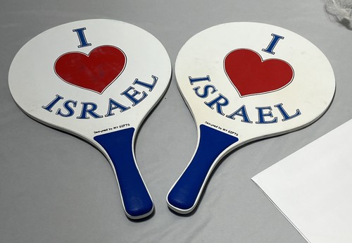 Beach Racquet Matkot Paddles Israeli My gifts “I ️ Israel” Star Of ...