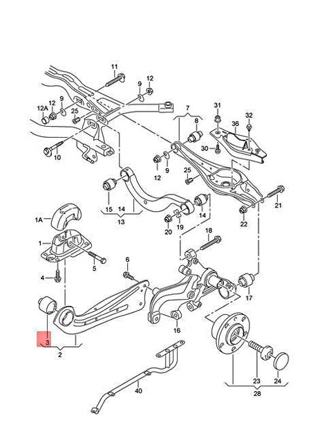 Genuine VW Golf Mk7 Clubsport S Rear Suspension Bushing 5q0505541a for ...