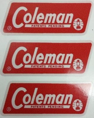 THREE (3) NEW COLEMAN REPLACEMENT STICKER LABEL DECAL LANTERN STOVE ...
