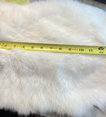 Rabbit Fur Pelt White/Off White Genuine Leather Soft Single Pelt # 1 ...