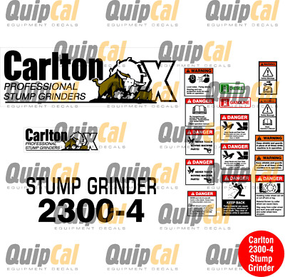 Carlton 2300-4 Stump Grinder Decal Set. Affordable Decal Sets for ...