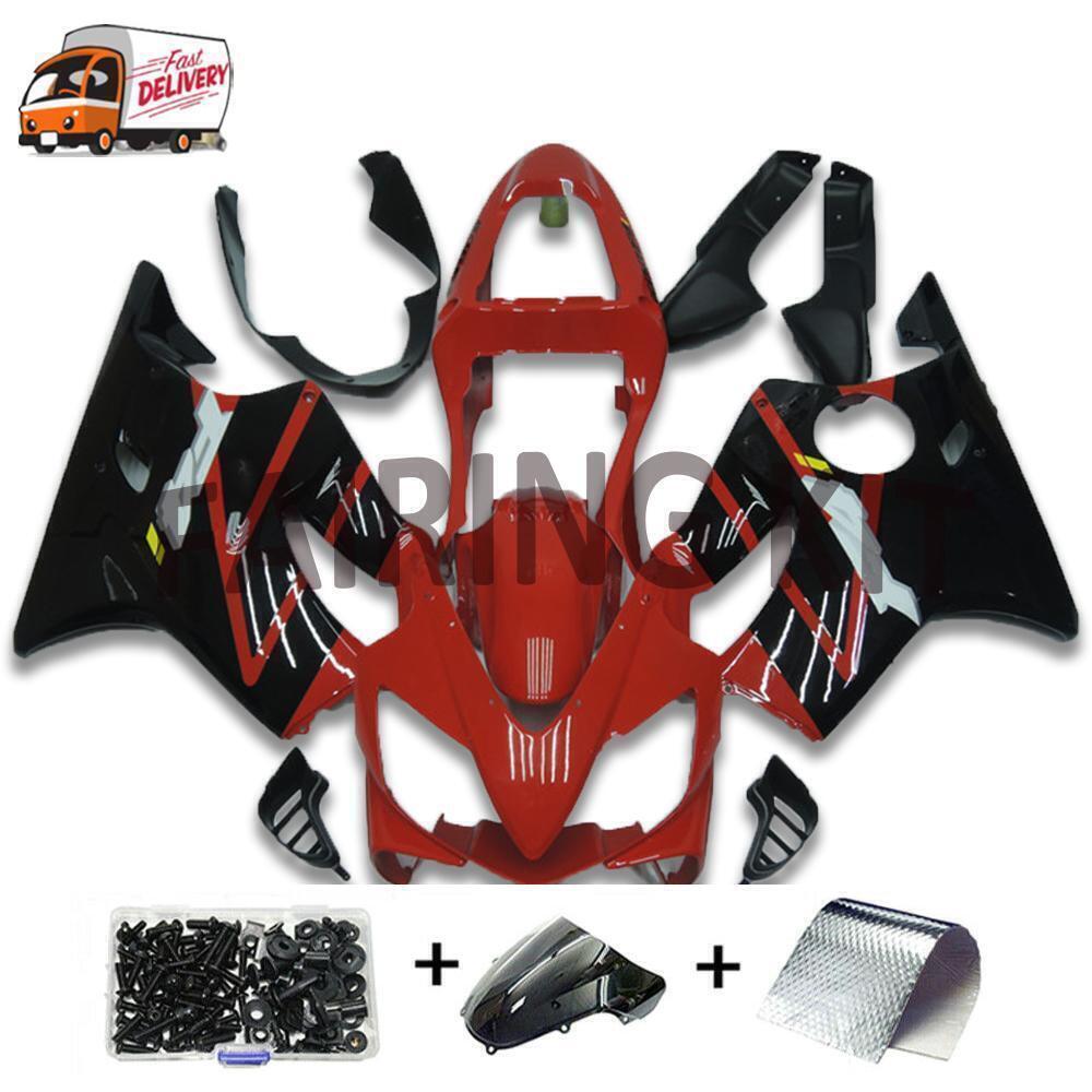 Black Red Fairing Kit For Honda CBR600F4i 2001-2003 Injection Glossy ...