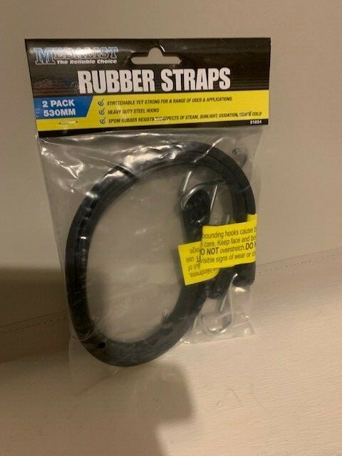 2X 530MM RUBBER STRAP OCKY STRAP H/DUTY BUNGEE STRAPS TIE DOWN ...