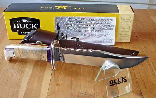 SUPERB JOE HOUSER CUSTOM BUCK KNIFE 119 SPECIAL 75TH 420HC BLADE ...