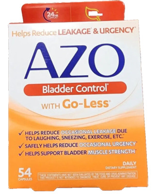 AZO Bladder Control with Go-Less Helps Reduce Leakage & Urgency 54 ...