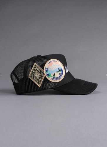 RARE DARC SPORT WOLVES TRUCKER HAT TALE OF TWO WOLVES PATCH HAT BLACK ...