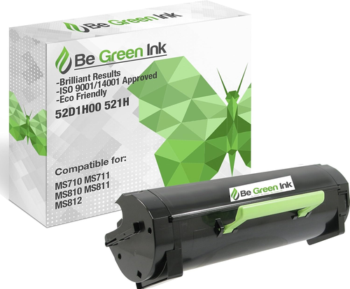Be Green Ink 52D1H00 521H Lexmark Replacement MS810 Ms810N MS710 ...