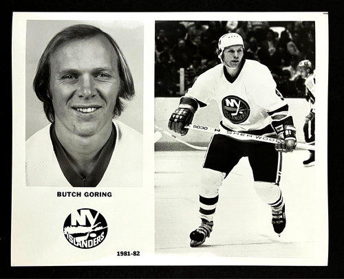 1981-82 New York Islanders NHL Hockey Center Butch Goring #91 VTG Promo ...