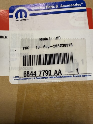 Genuine Mopar Valve Rocker Arm And Pivot 68447790AA 2019-2023 RAM 6.7L ...