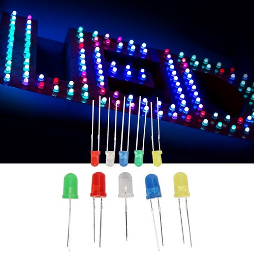 300PCS 3mm 5mm LED Light Emitting Diodes Kit Yellow/Green/Blue/Red ...