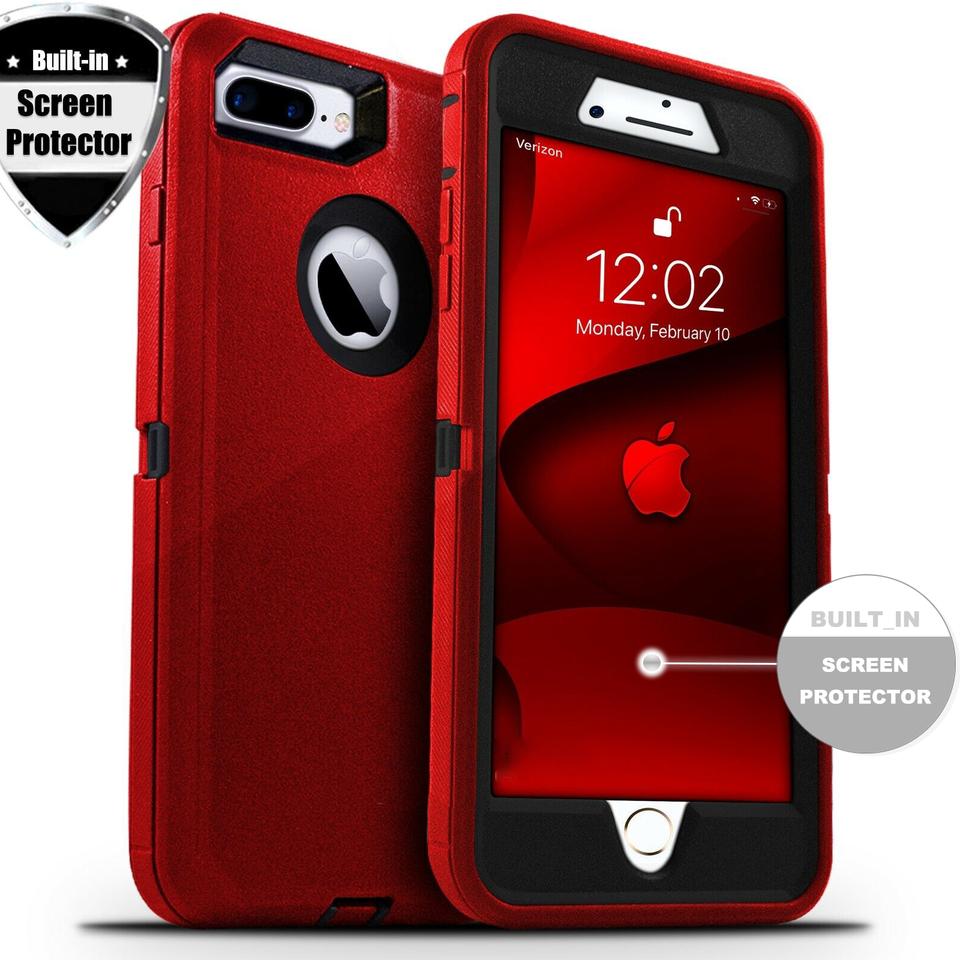 For Apple iPhone 6 7 8 Plus SE 2nd 3rd Shockproof Case Cover + Screen ...