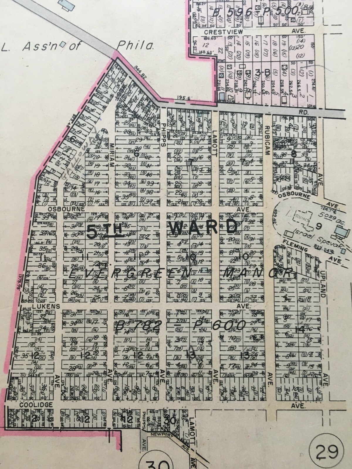 1937 ABINGTON TWP MONTGOMERY COUNTY PA HILLSIDE & ARDSLEY CEMETERY ...