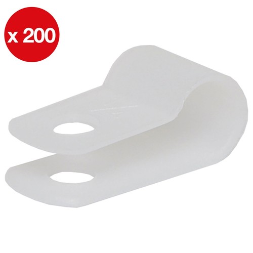 2 x 100 PACK - 6.4mm P-Clip Cable Clamps | eBay Australia