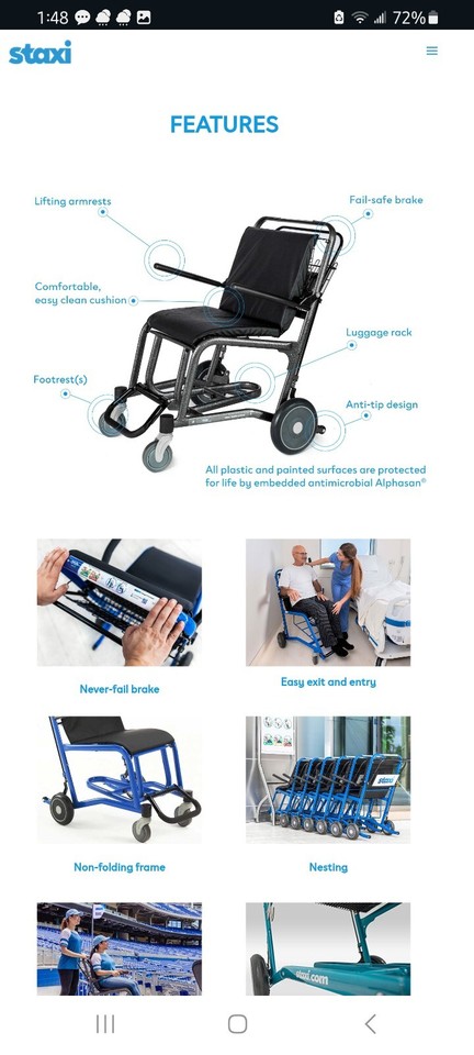 Staxi Patient Transport Chair | eBay