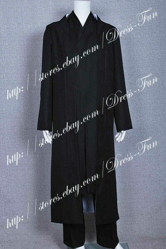 TRON Legacy Cosplay Kevin Flynn Clu Costume Kimono Coat Pants Robe ...