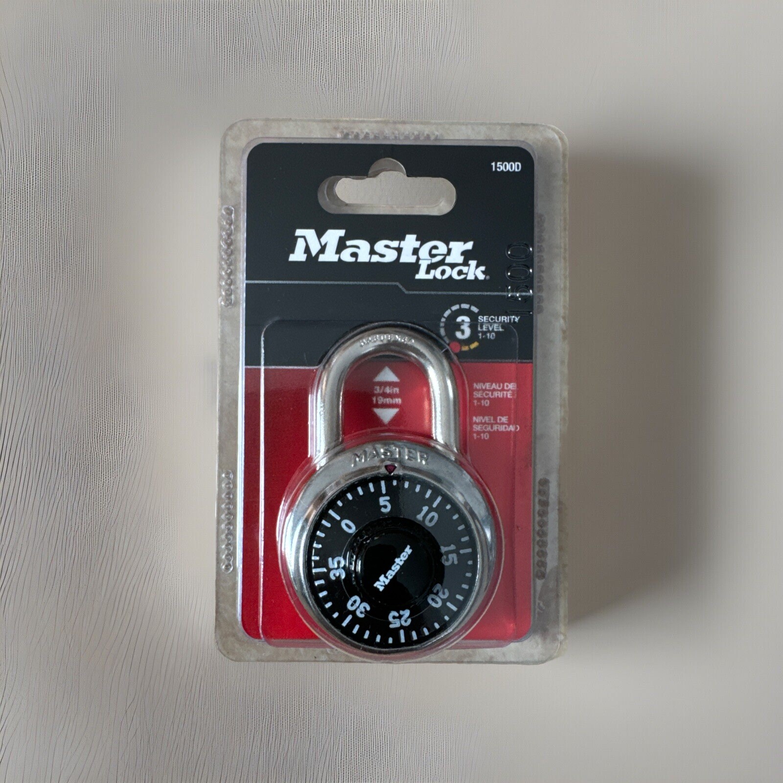 Master Lock 1500D Locker Lock Combination Anti-Shim Padlock Black NEW ...