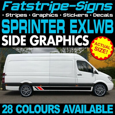 to fit MERCEDES SPRINTER EXLWB GRAPHICS STICKERS STRIPES DECALS CAMPER ...