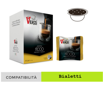 400 Capsules Café Verzì Aroma Riche Compatible Avec Bialetti Originales ...