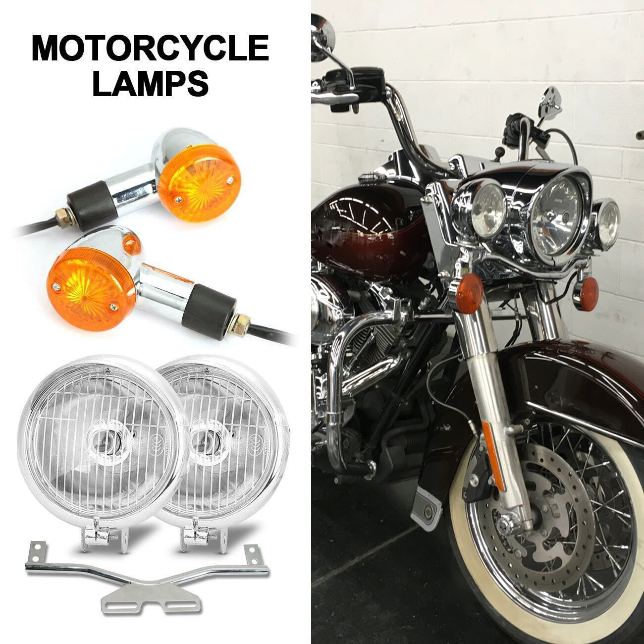 Passing Turn Signals Lights Bar For Harley Dyna Super Wide Glide FXDWG ...