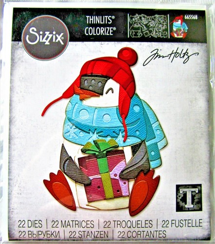 Eugene Penguin Christmas Colorize Sizzix Thinlits Die Set Tim Holtz 665568 NEW! | eBay