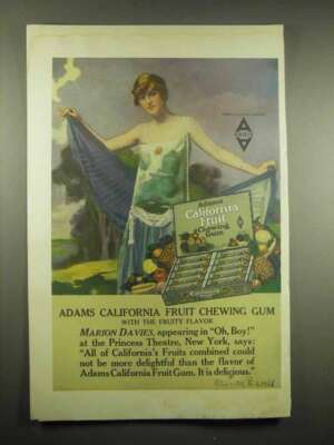 1917 Adams California Fruit Gum Ad - Marion Davies | eBay