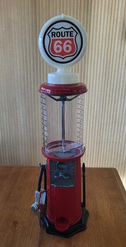 Vintage Route 66 Gas Pump Candy / Gum Ball Dispenser Collectible 22 ...