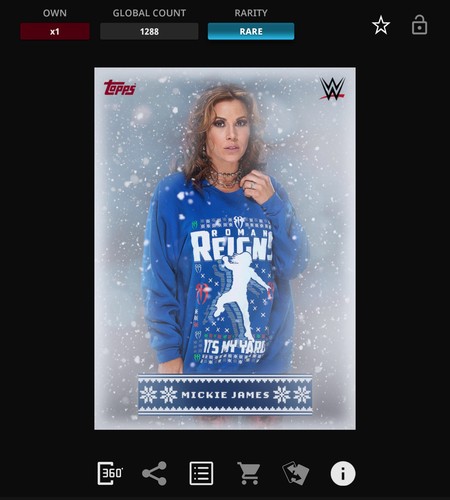 VIDEOGAME Topps WWE Slam 17 - UGLY SWEATERS - MICKIE JAMES 1288cc | eBay