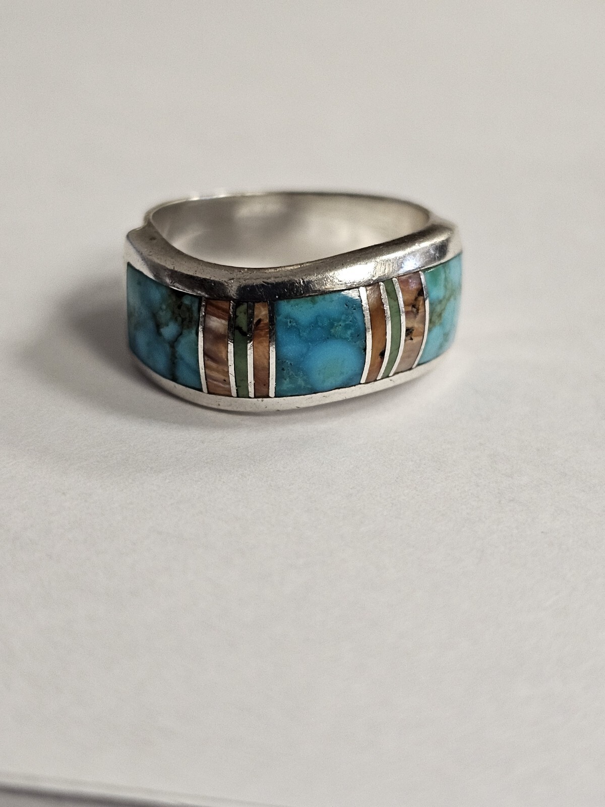 NAVAJO KENNETH BITSIE Sterling Silver 925 Tuquoise … - Gem