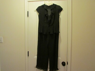 VICTORIA'S SECRET 2pc Sheer Lounge/Sleep wear in Black~Ruffled Accents ...