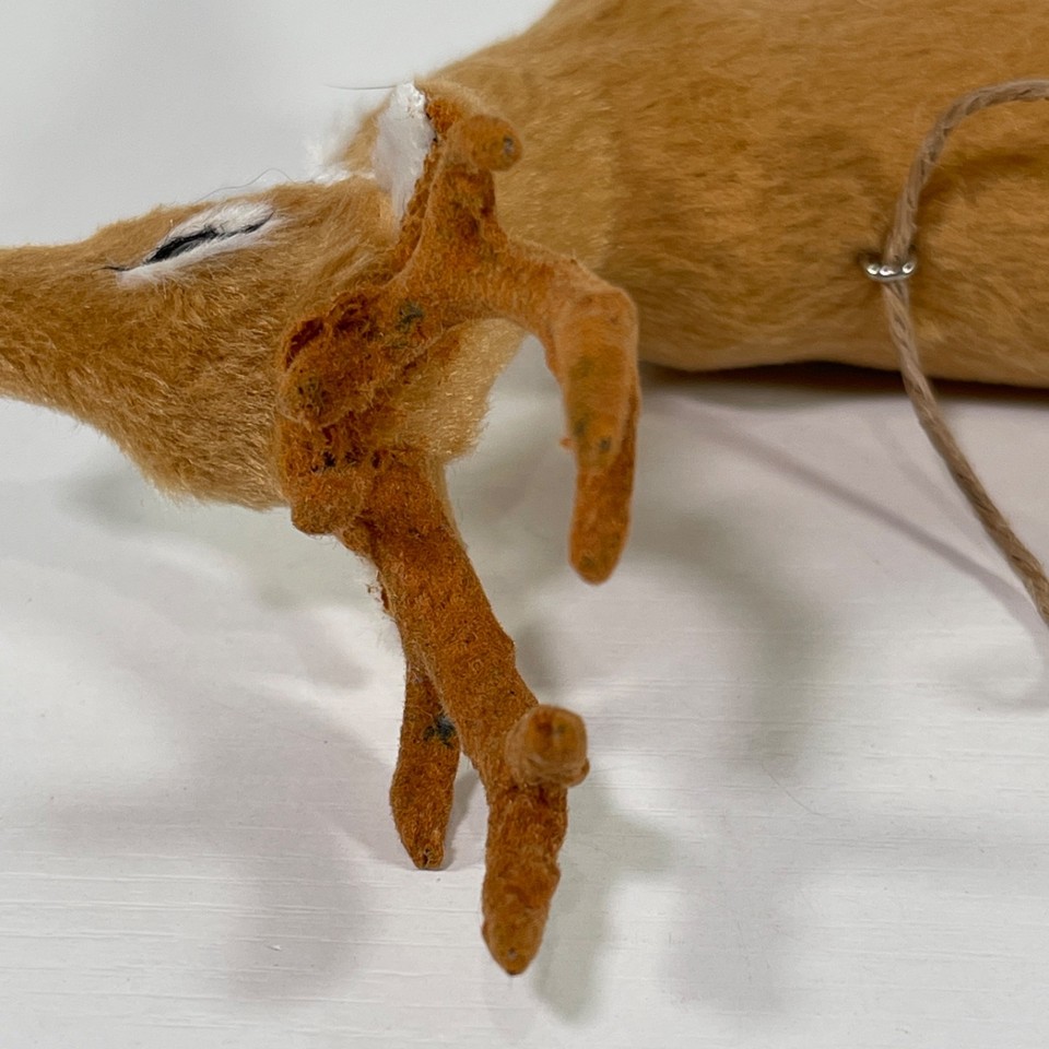 Standing Buck With Antlers Woodland Christmas Tree Ornament Faux Fur | eBay