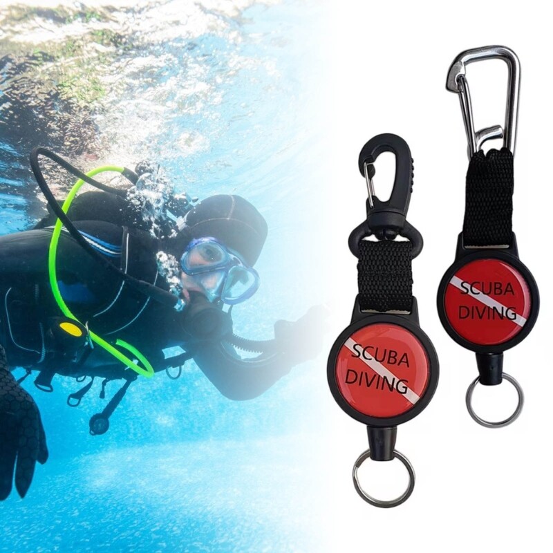 Scuba Diving Extendable Lanyard Stainless Steel Retractable Cord with ...