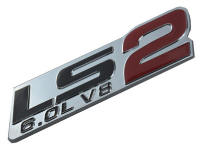 1X OEM LS2 6.0L V8 Emblem Engine Badge For car Nameplate new (Red) | eBay