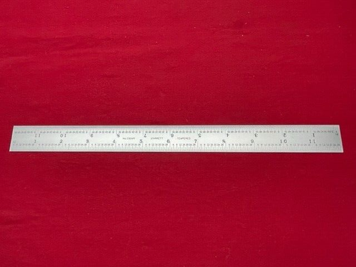 Starrett C604R-12 Spring Tempered Steel Rule with Inch Graduations IN ...
