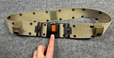 US Military Individual Belt Equipment Pistol Web Belt LC-2 OD Green ...